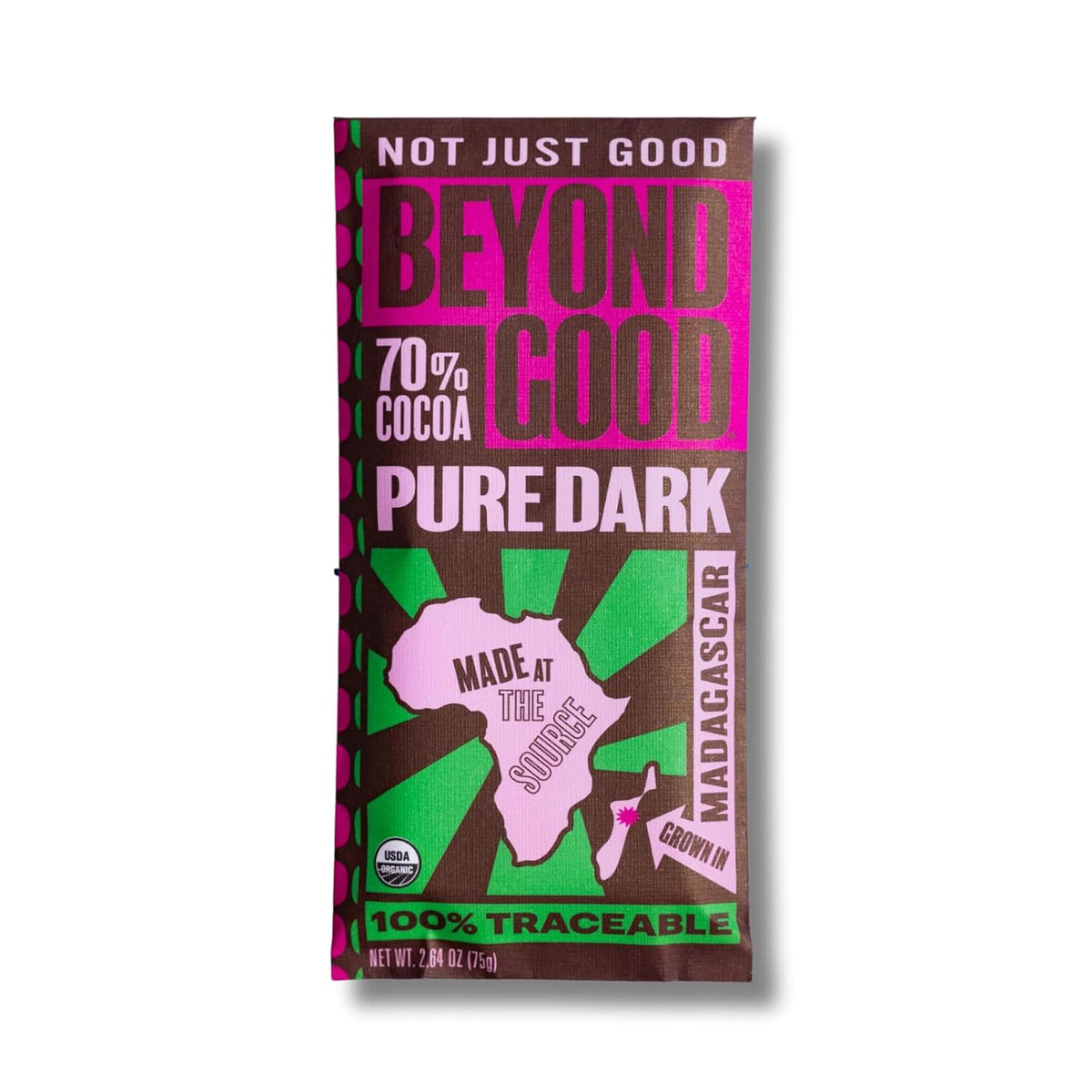 Beyond Good Organic Pure Dark Bar 2.64oz – Highlands Organic Market