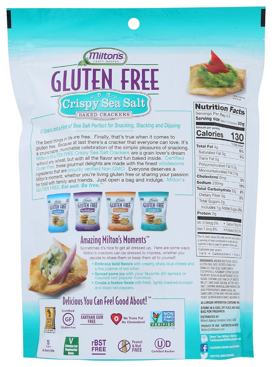 Milton's Crispy Sea Salt Crackers 4.5oz – Highlands Organic Market