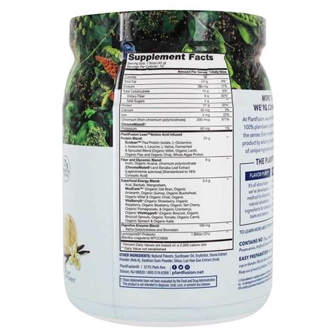 Complete Lean Protien Creamy Vanilla Bean Plant Fusion – Highlands ...